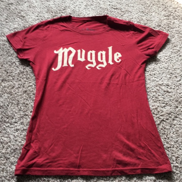 Hot Topic | Tops | Maroon Muggle Tshirt Harry Potter Hogwarts | Poshmark